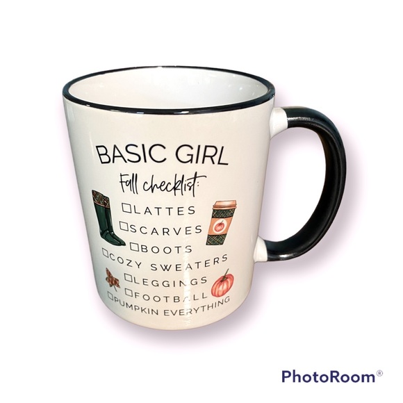 Kitchen | Basic Girl Fall Checklist Coffee Cup Like New | Poshmark